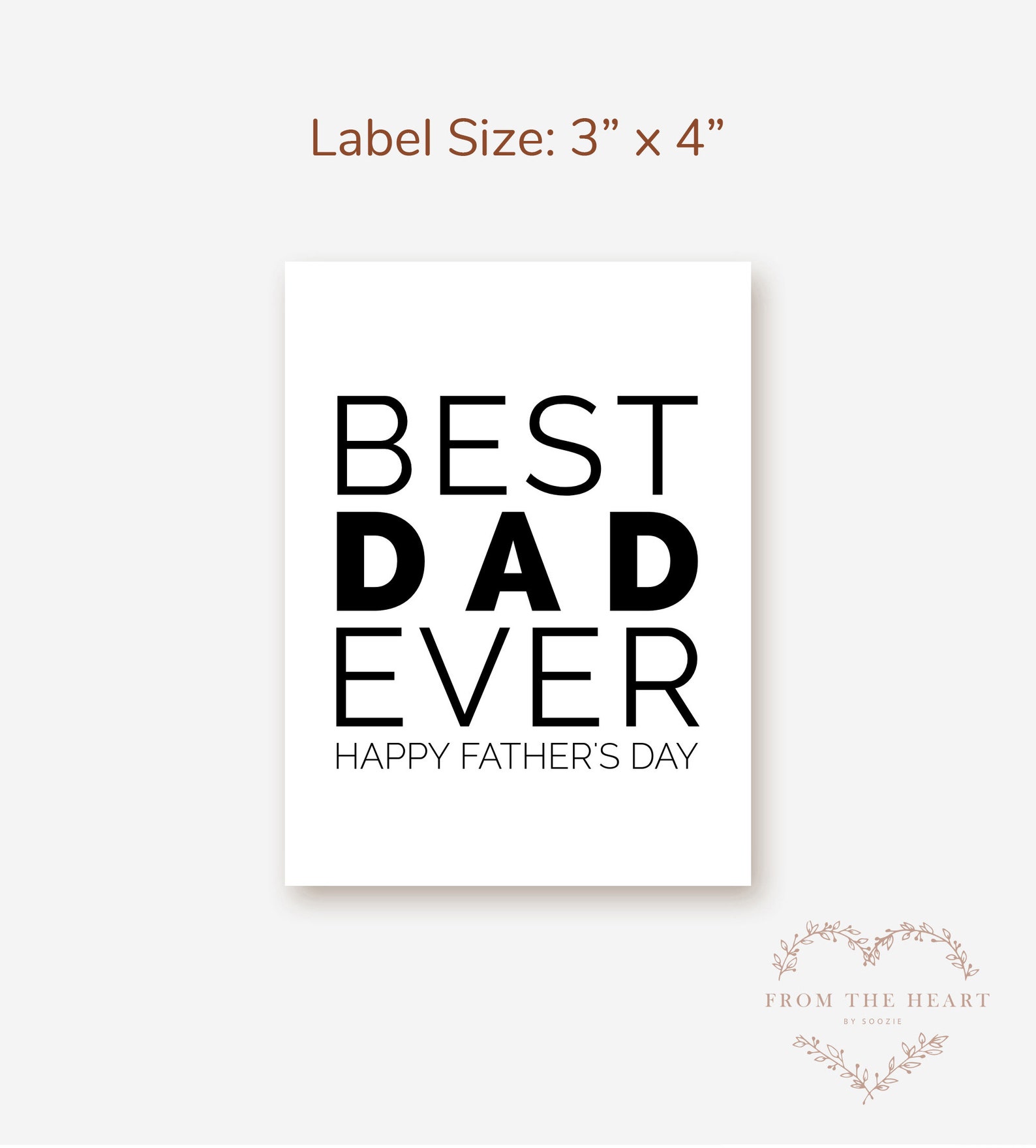Printable Best Dad Wine Label Best Dad Every Fathers Day Gift for Dad ...