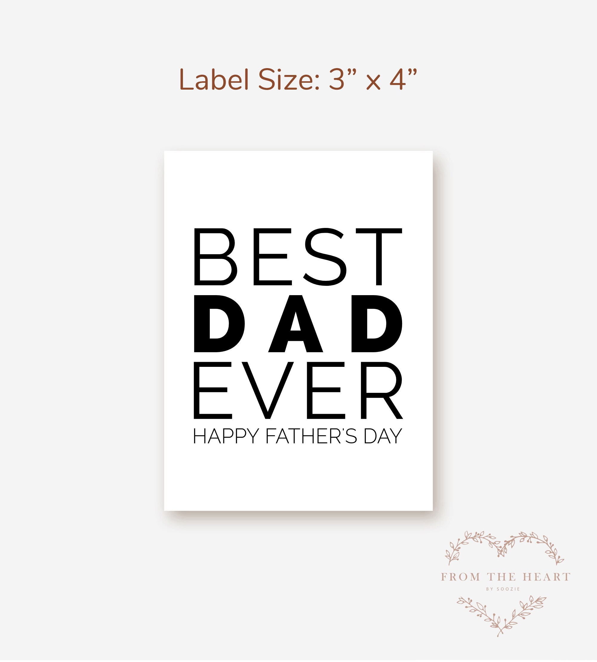 Printable Best Dad Wine Label Best Dad Every Fathers Day Gift for Dad ...