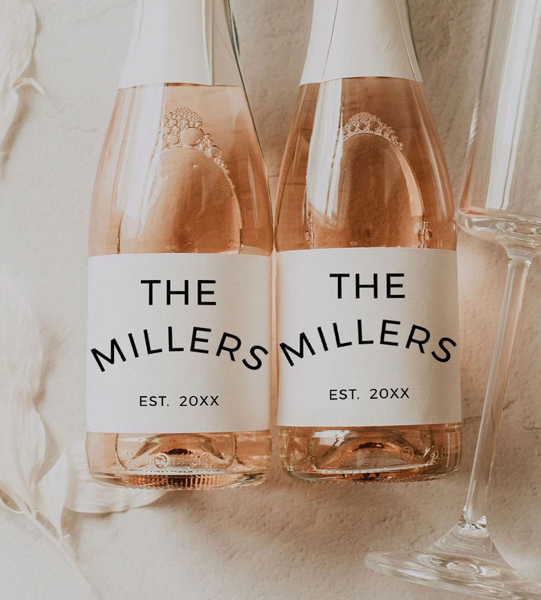 Mini Champagne Label Editable Template – Wedding Favor Wine Bottle ...