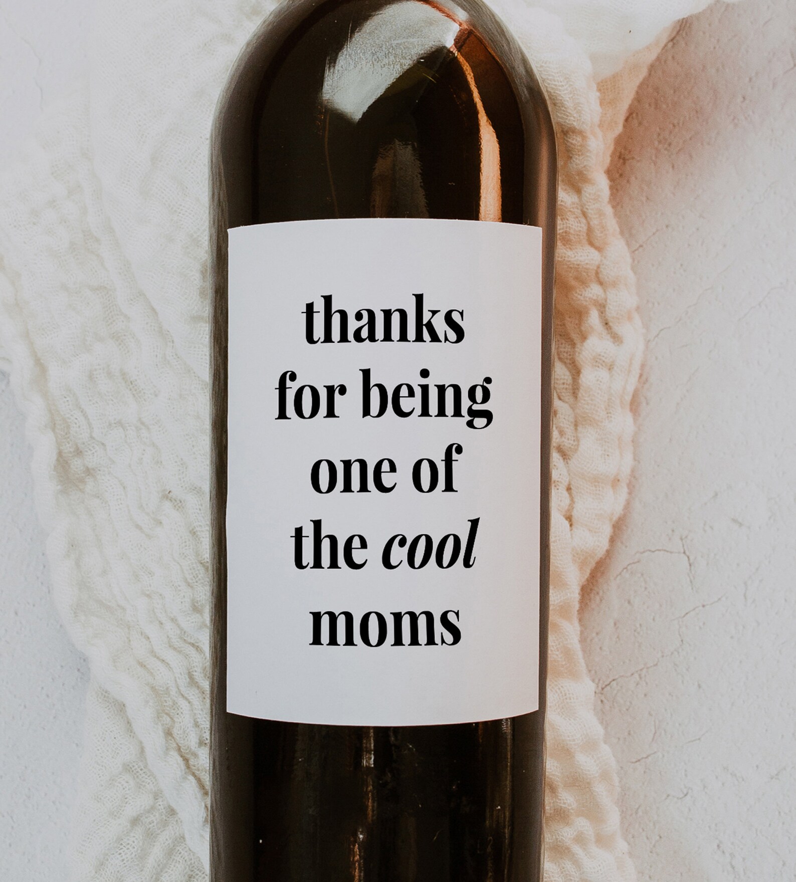 Cool Mom Wine Label – Mother’s Day Gift for Mom – Funny Wine Sticker ...