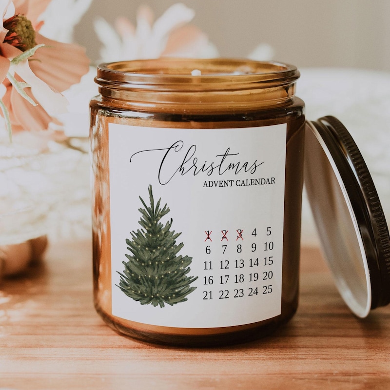 Christmas Advent Candle - Etsy