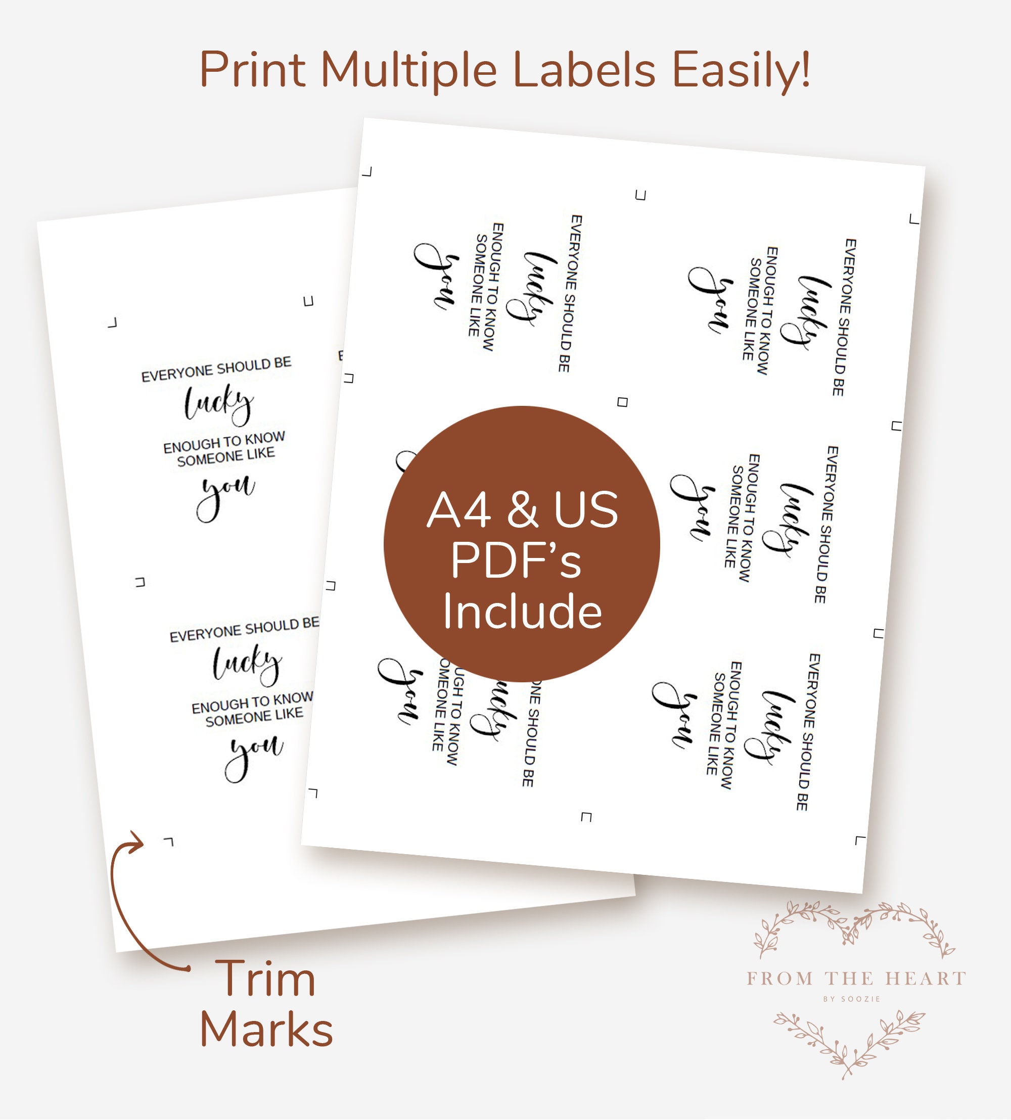 Printable Friendship Wine Label "everybody Should Be Lucky Enough to ...