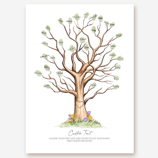 Thumbprint Tree - Etsy