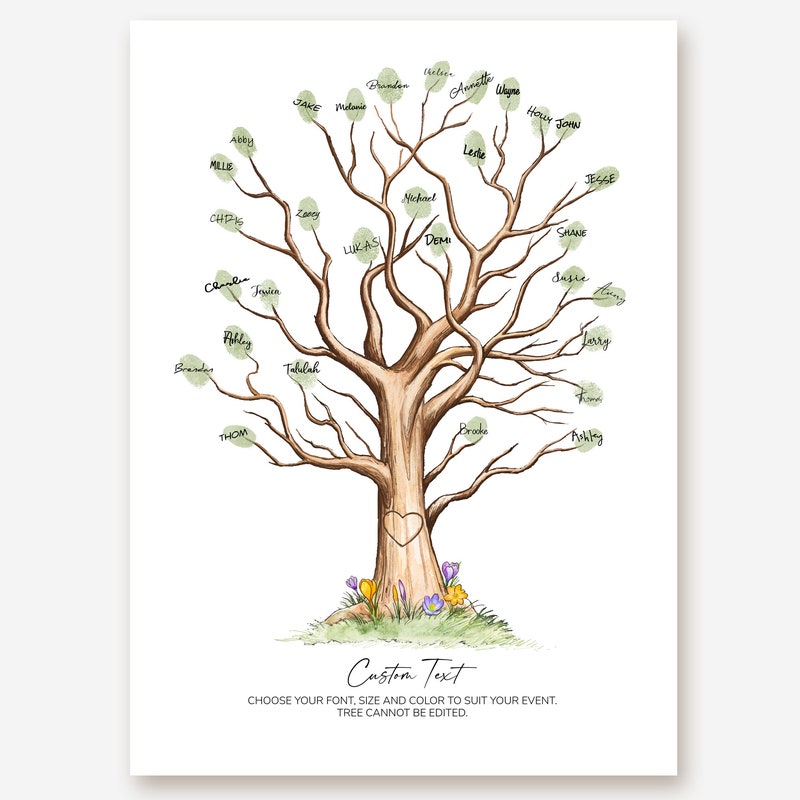 Fingerprint Tree - Etsy