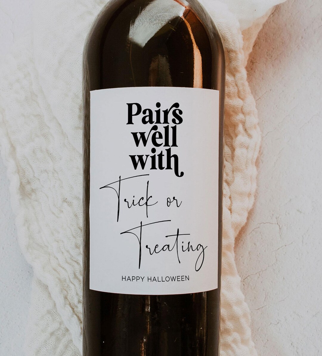 Printable Gothic Halloween Wine Bottle Label – Instant Download, Black ...