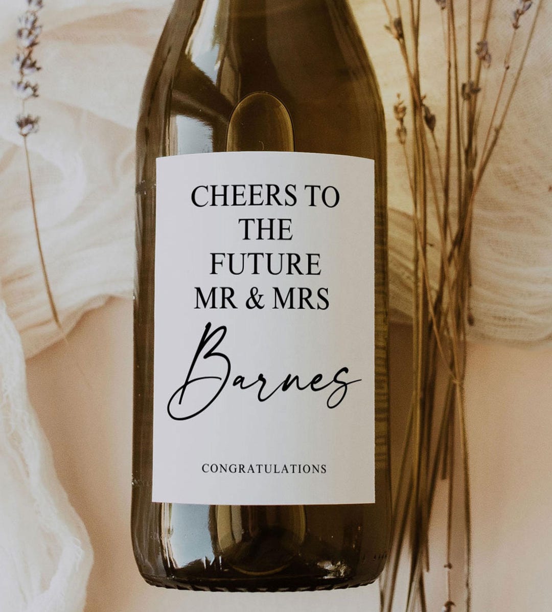 Editable Engagement Wine Label, Bridal Shower Gift, Wedding Gift for ...