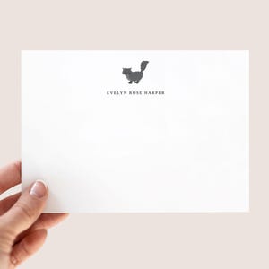 Editable Cat Lover Stationery Template, Personalized Flat Note, Custom ...