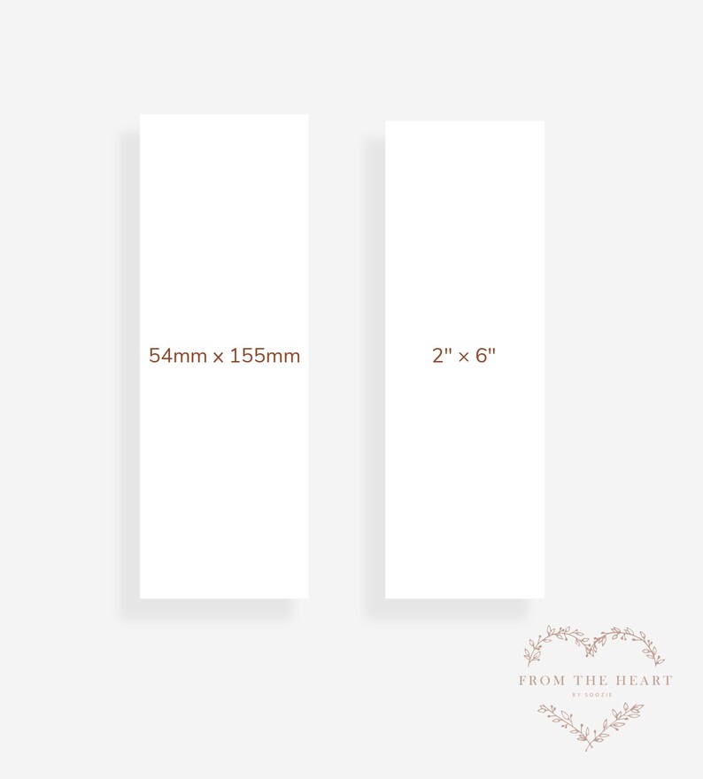 Editable Custom Photo Bookmark, Bookmark Template, Paper Bookmarks ...