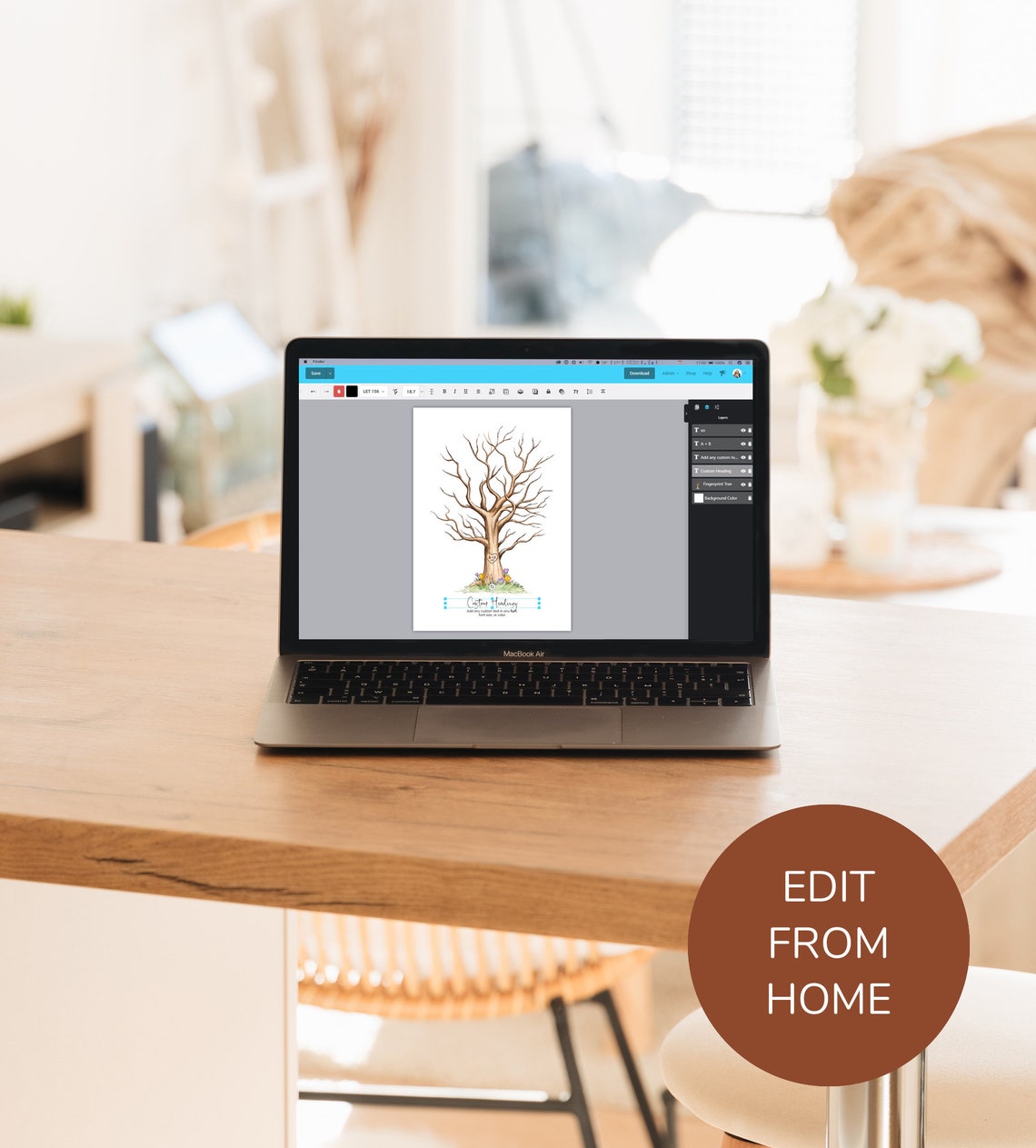 Custom Fingerprint Tree DIY Fingerprint Tree DIY Thumbprint - Etsy