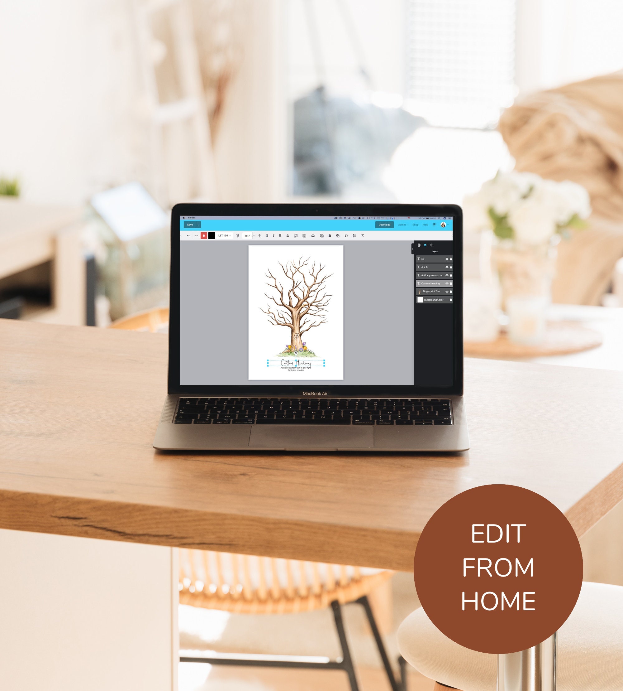 Custom Fingerprint Tree DIY Fingerprint Tree DIY Thumbprint - Etsy