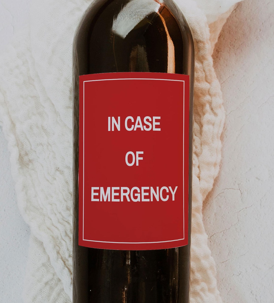 In Case of Emergency Wine Label | Funny Wine Labels | Funny Wine ...