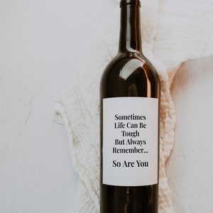 Printable Stay Strong Wine Label Sympathy Gift Loss of Mother Father ...