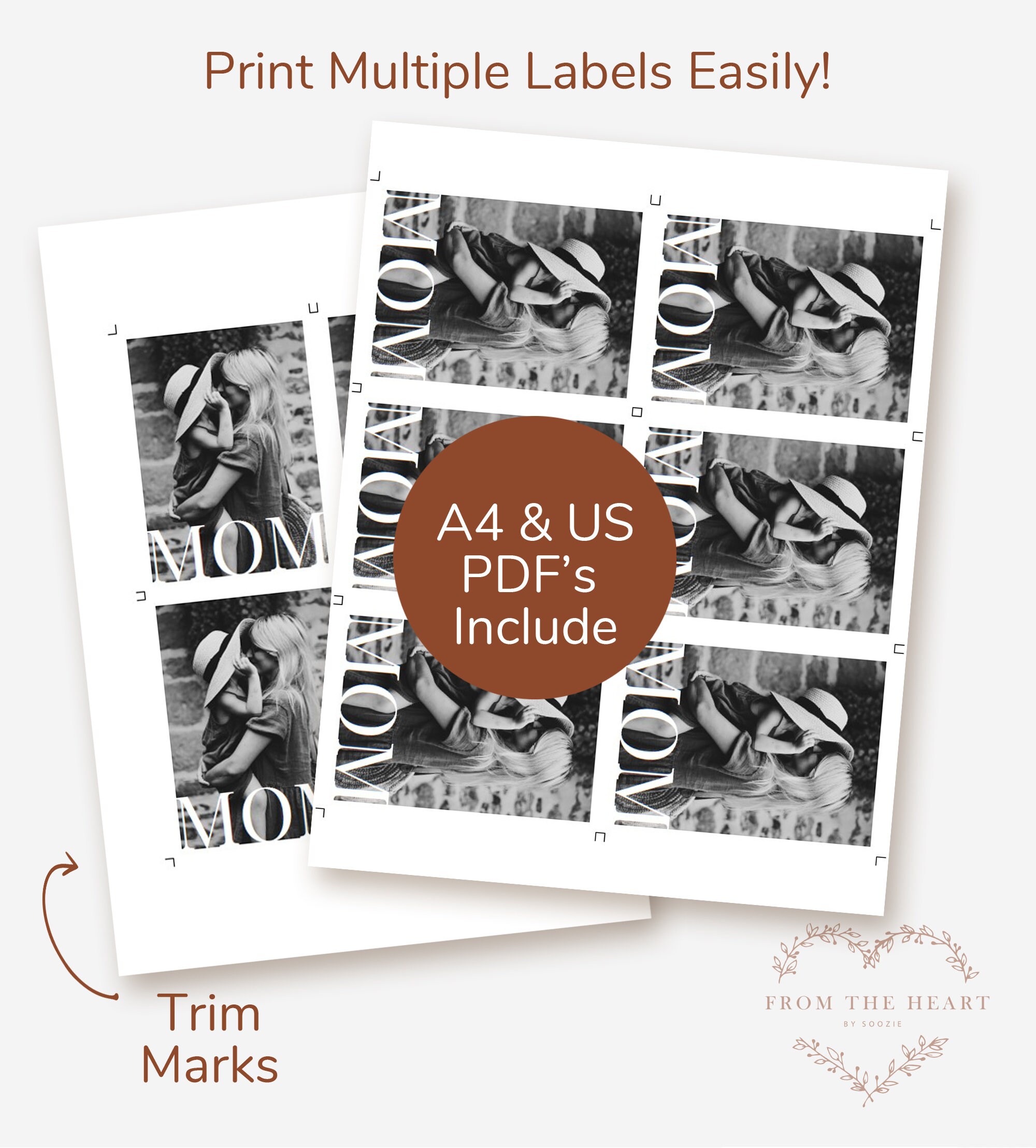 Editable Mom Wine Label Template, Custom Mother's Day Gift, Gifts for ...