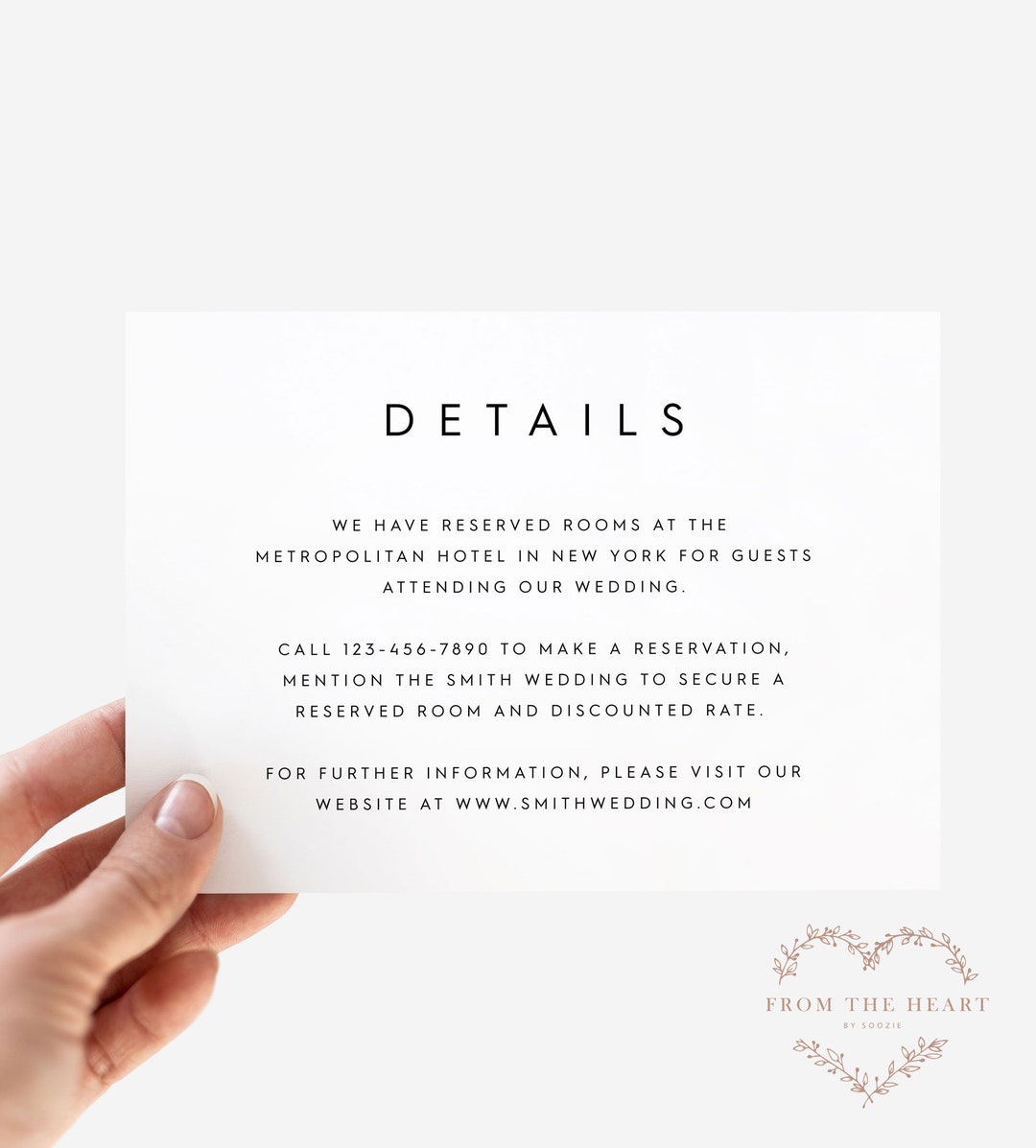 Editable Wedding Details Card Template, Details Wedding Card, Wedding ...