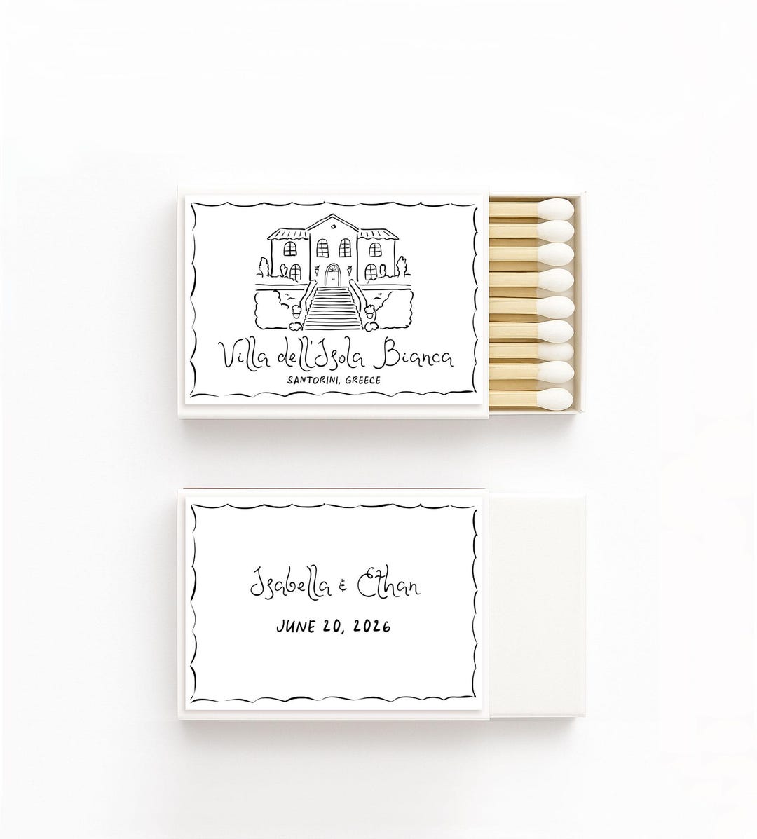 DIY Editable Matchbox Sticker Template | Destination Wedding Favor ...