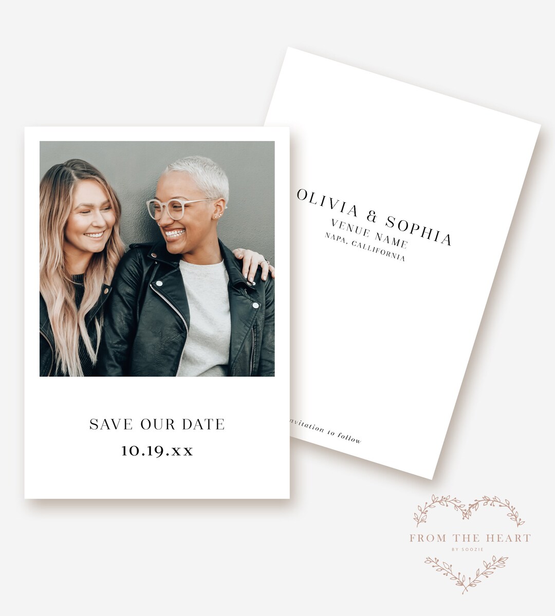 Editable Photo Save Our Date Template, Save Our Date Invitation ...