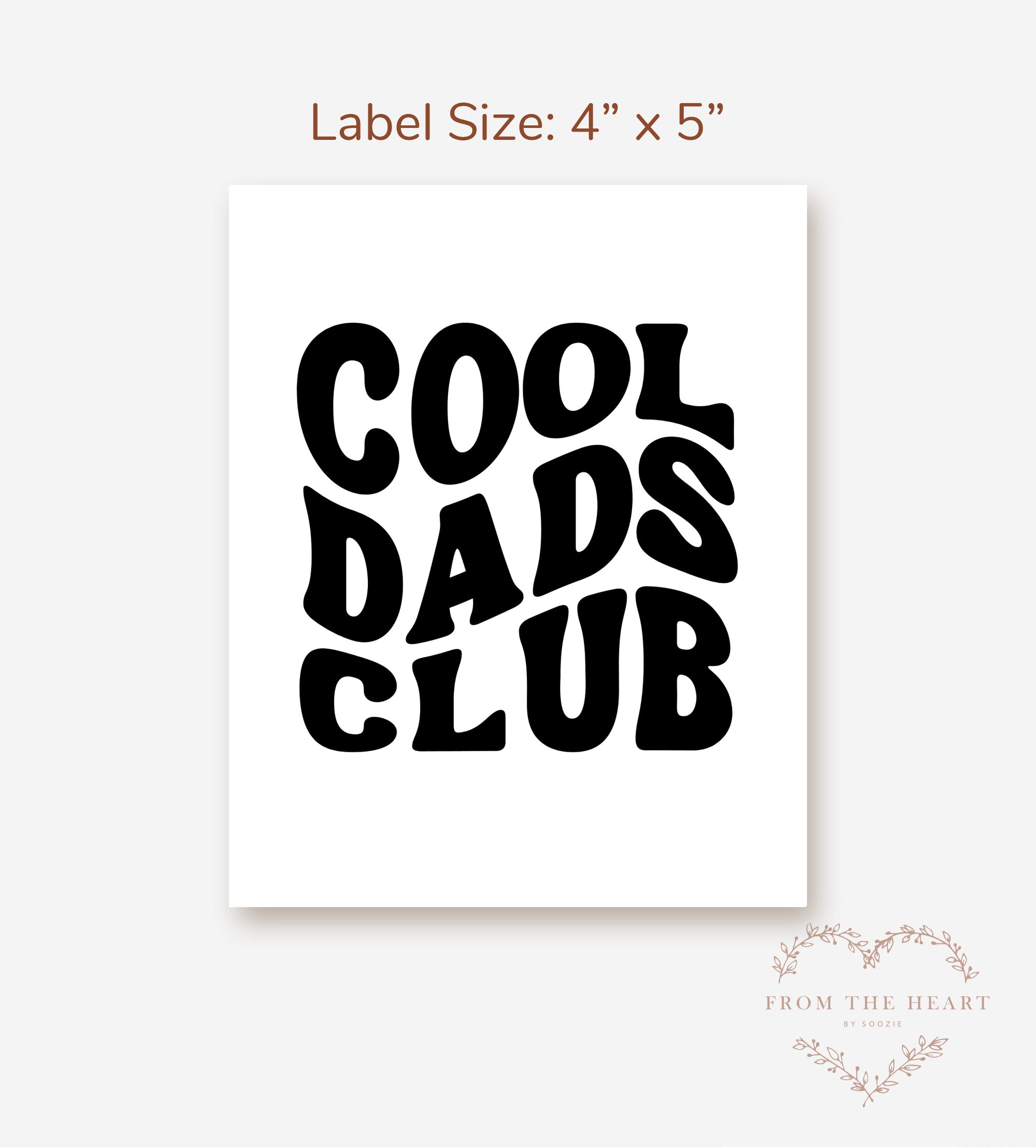 Printable Cool Dads Club Wine Label, Funny Fathers Day Gift From Kids ...
