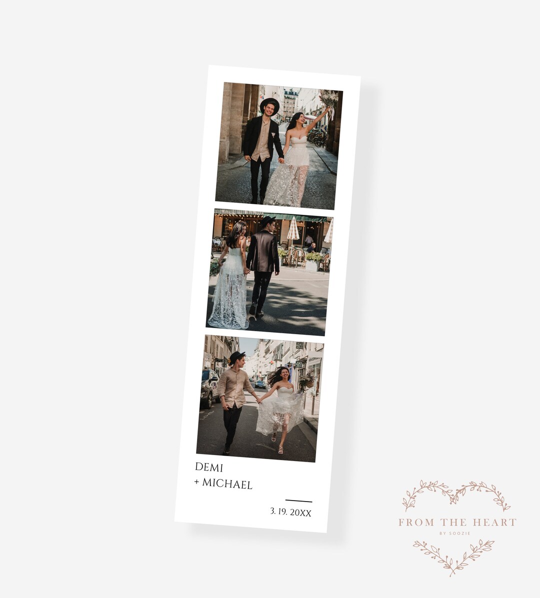 Wedding Photo Booth Strip Template, 2x6 Photo Booth Template, Photo ...
