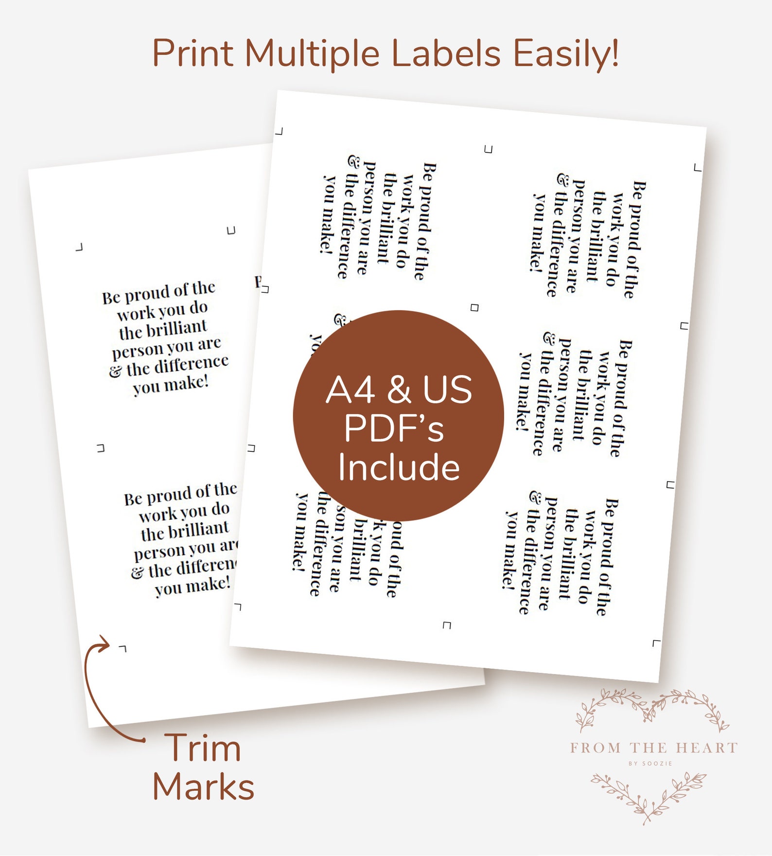 Printable Proud Wine Label Be Proud of the Work You Do Thank You Gift ...