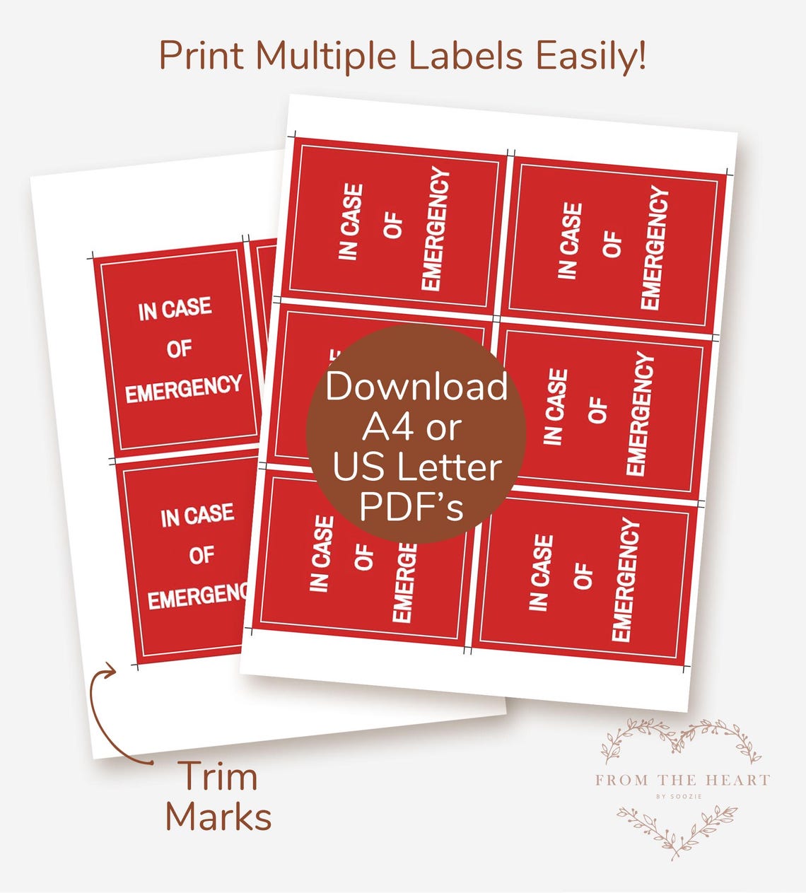 In Case of Emergency Wine Label | Funny Wine Labels | Funny Wine ...