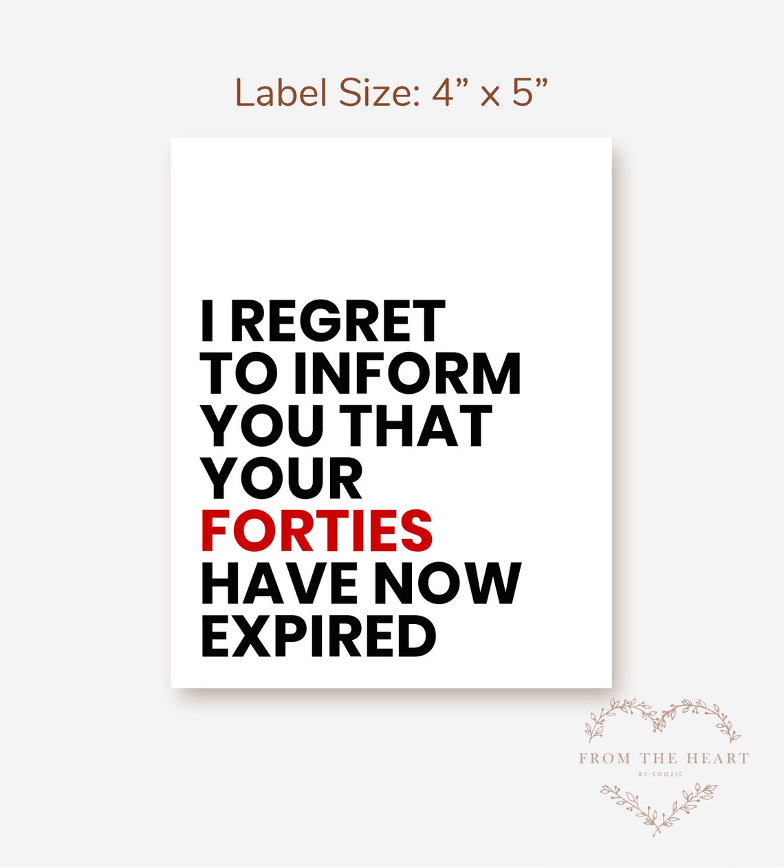 Funny Printable Wine Label – 50th Birthday Gift for Women or Men ...