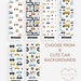 Editable Cute Car Printable Name Bookmark Template Bookmark - Etsy