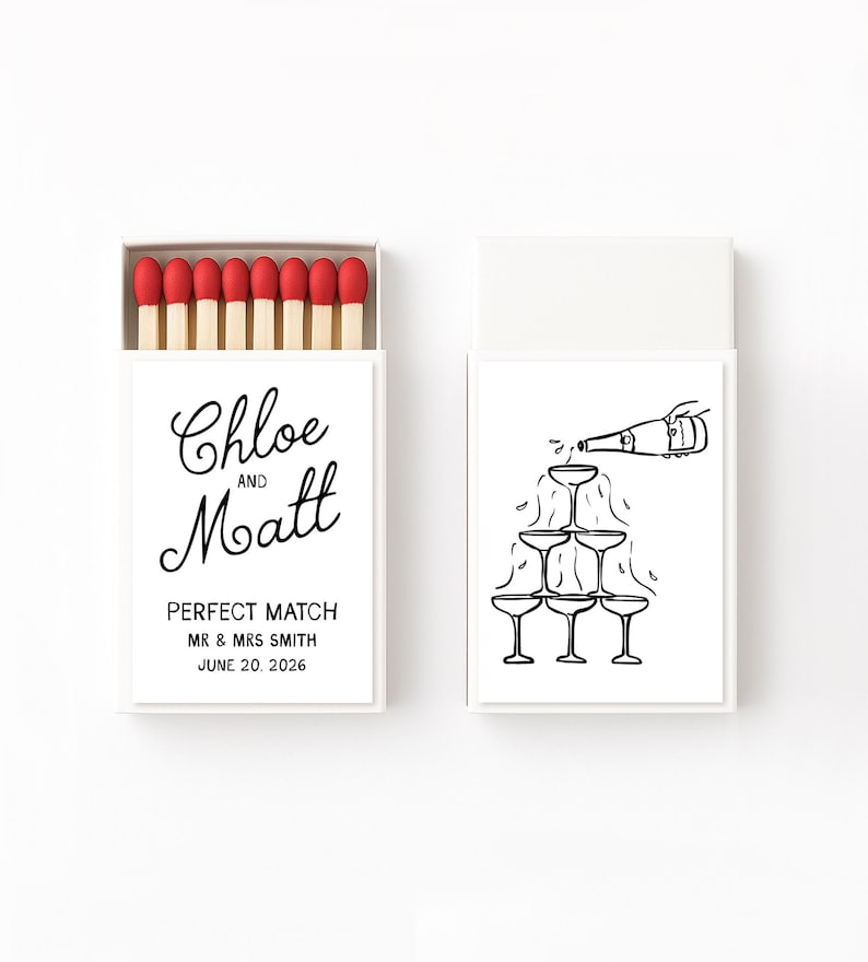 Matchbox Favor Editable Template, Custom Wedding Favor,personalized ...