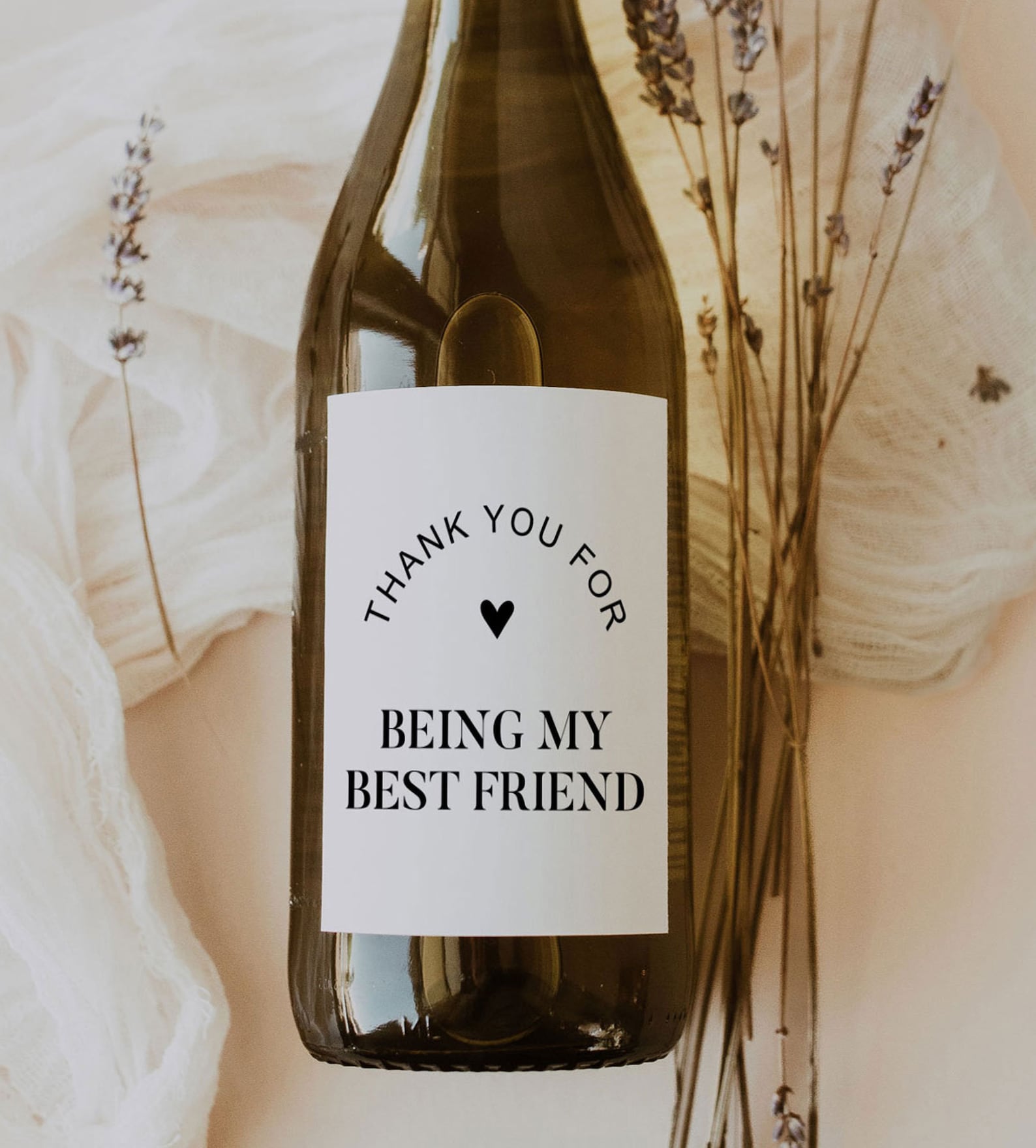 Printable Wine Label - Best Friend Wine Label - BFF Gift - Birthday ...
