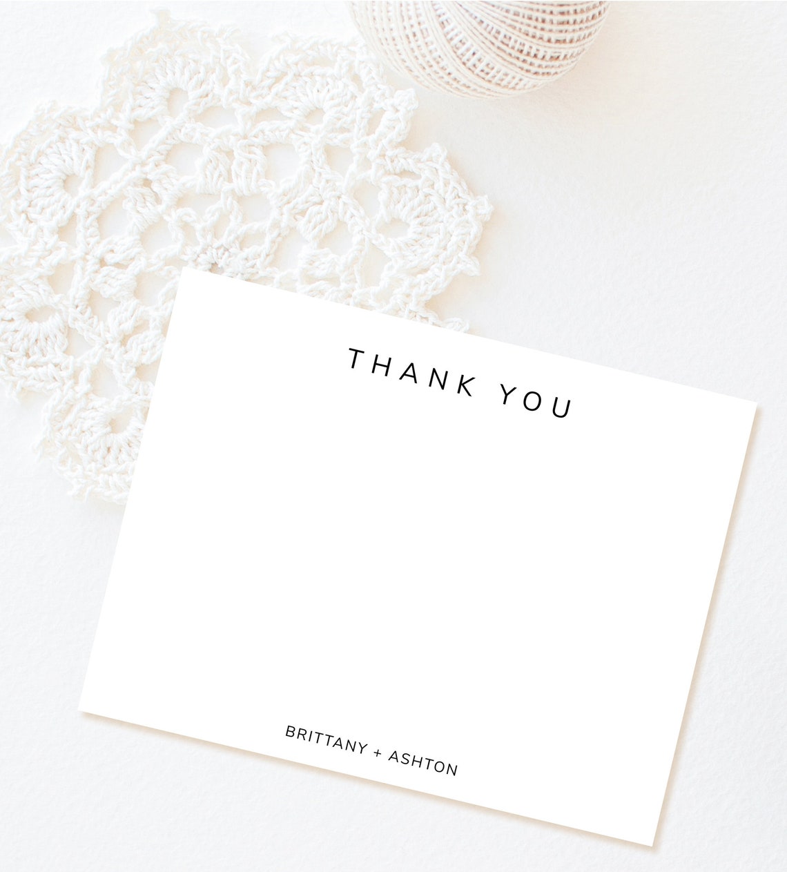 Editable Personalized Thank You Note Elegant Simple Black & - Etsy
