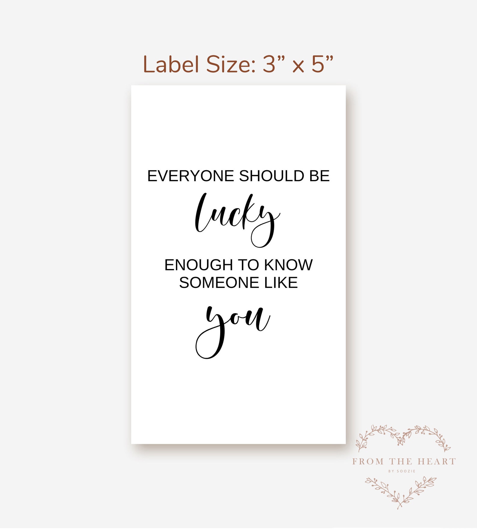 Printable Friendship Wine Label "everybody Should Be Lucky Enough to ...
