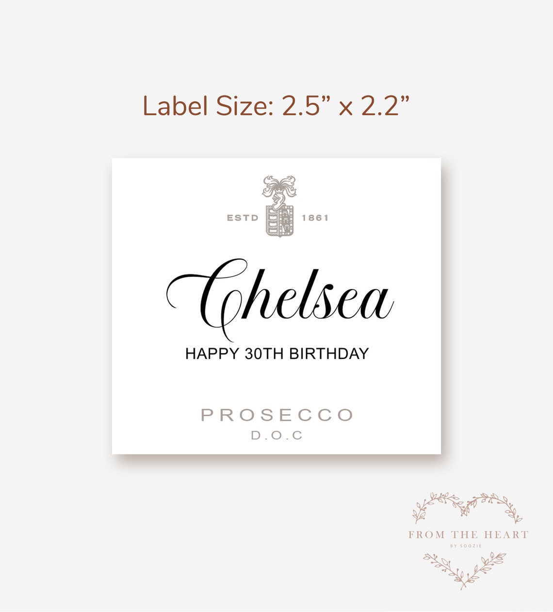 Editable 30th Birthday Champagne Label Template 30th Birthday Wine ...