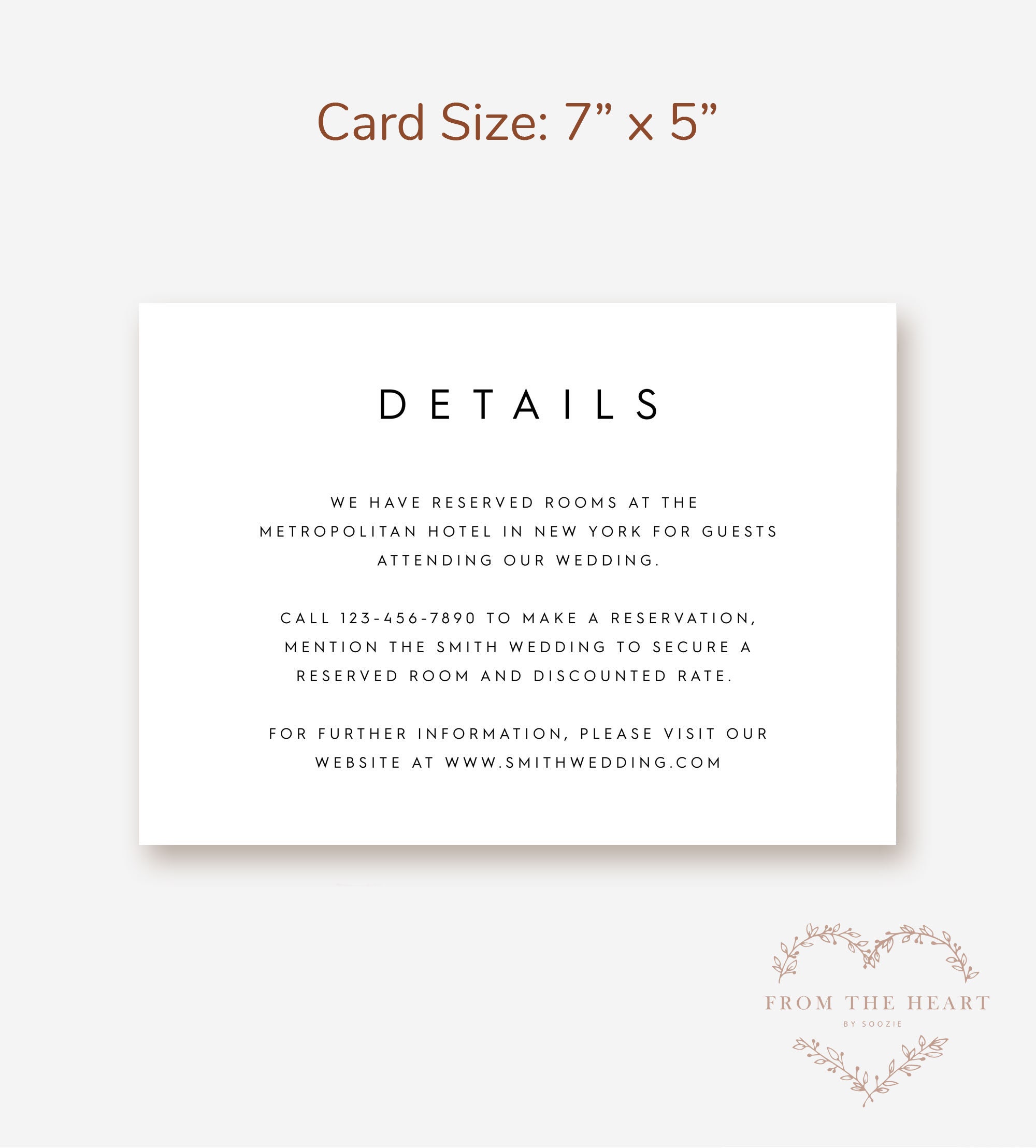 Editable Wedding Details Card Template, Details Wedding Card, Wedding ...
