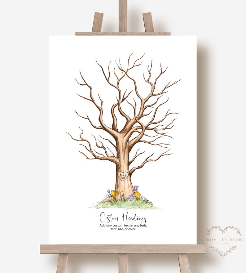 Custom Fingerprint Tree DIY Fingerprint Tree DIY Thumbprint - Etsy