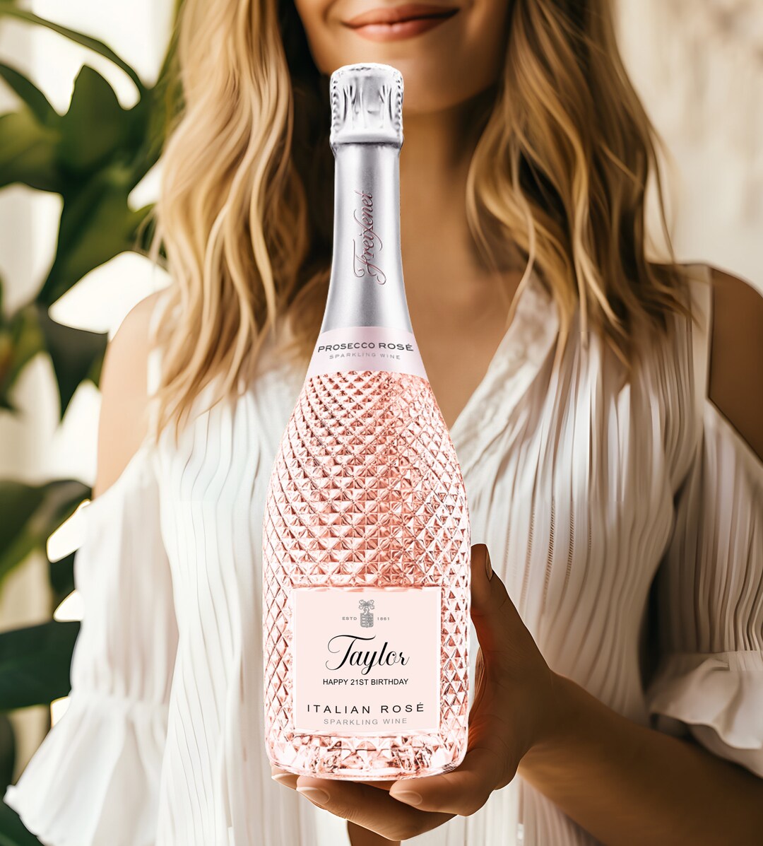 Prosecco Bottle Label Template Printable for Freixenet Rose 750ml ...