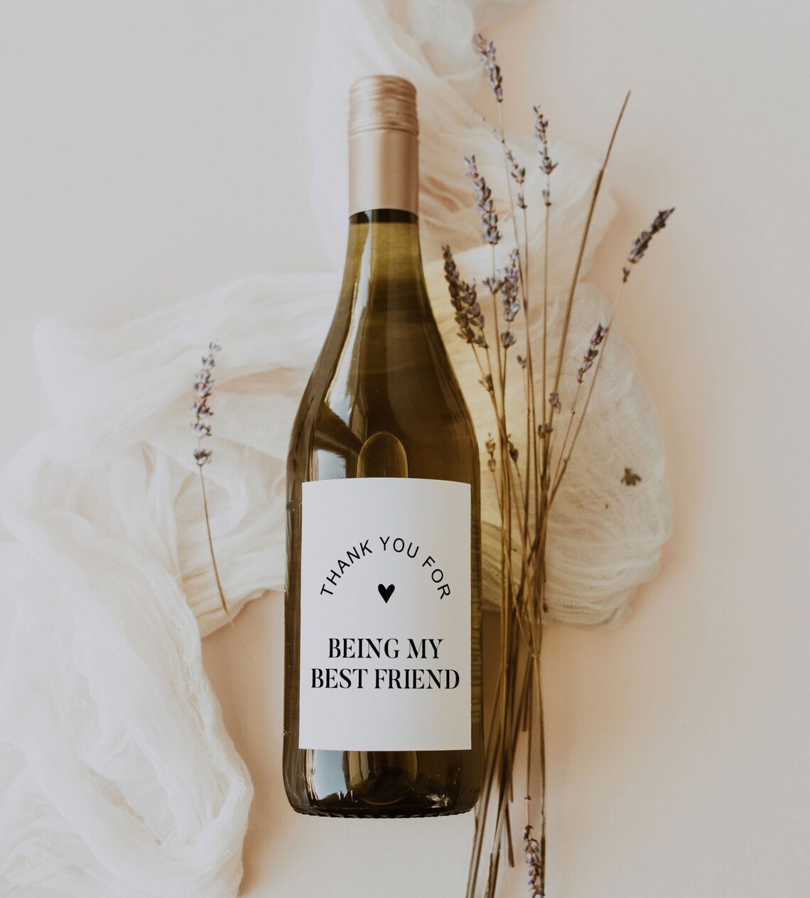 Printable Wine Label - Best Friend Wine Label - BFF Gift - Birthday ...