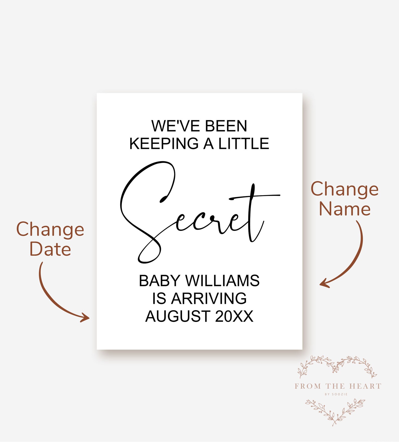 Pregnancy Reveal Wine Label, Editable Baby Announcement Wine Sticker ...