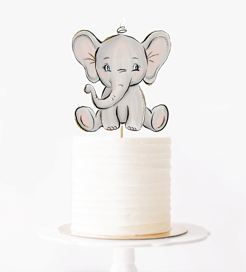 Printable Elephant Centerpiece Elephant Cake Topper Elephant Cutout ...