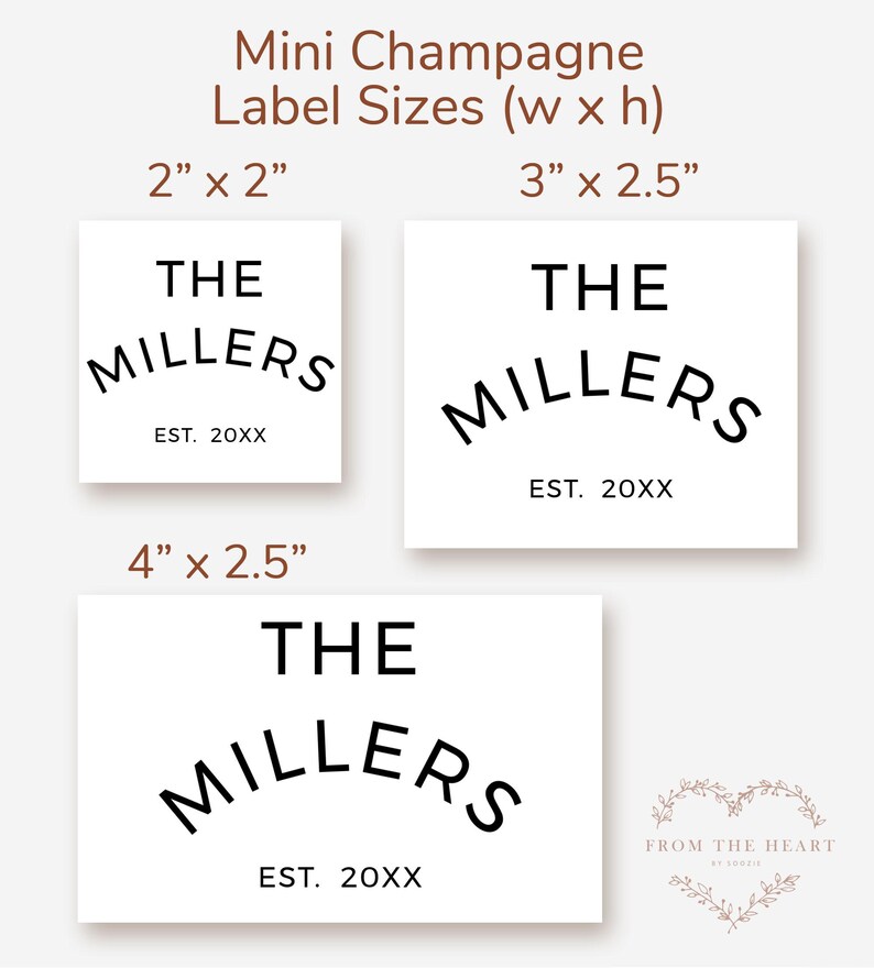Mini Champagne Label Editable Template – Wedding Favor Wine Bottle ...