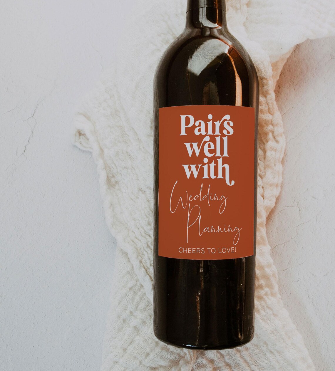 Printable "pairs Well With Wedding Planning" Wine Label - Cheers to ...