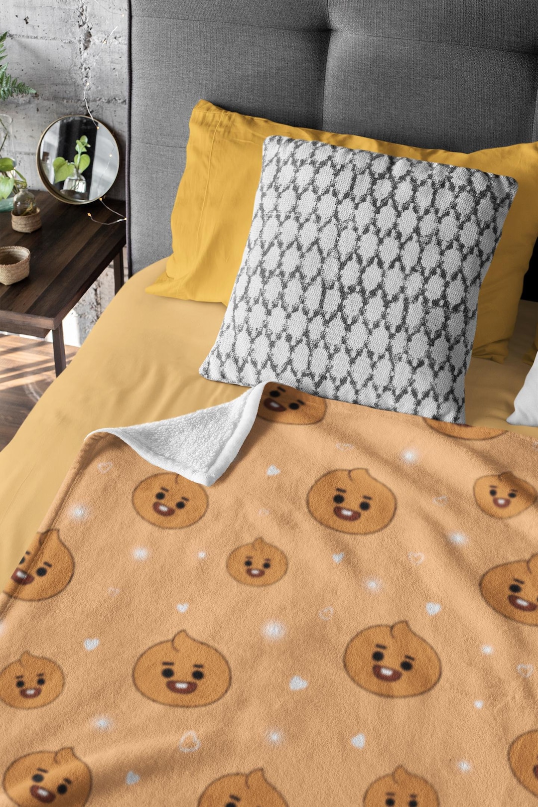Bt21 Shooky Blanket Bt21 Merch Bts Room and Home Decor Kpop Bts Yoongi ...