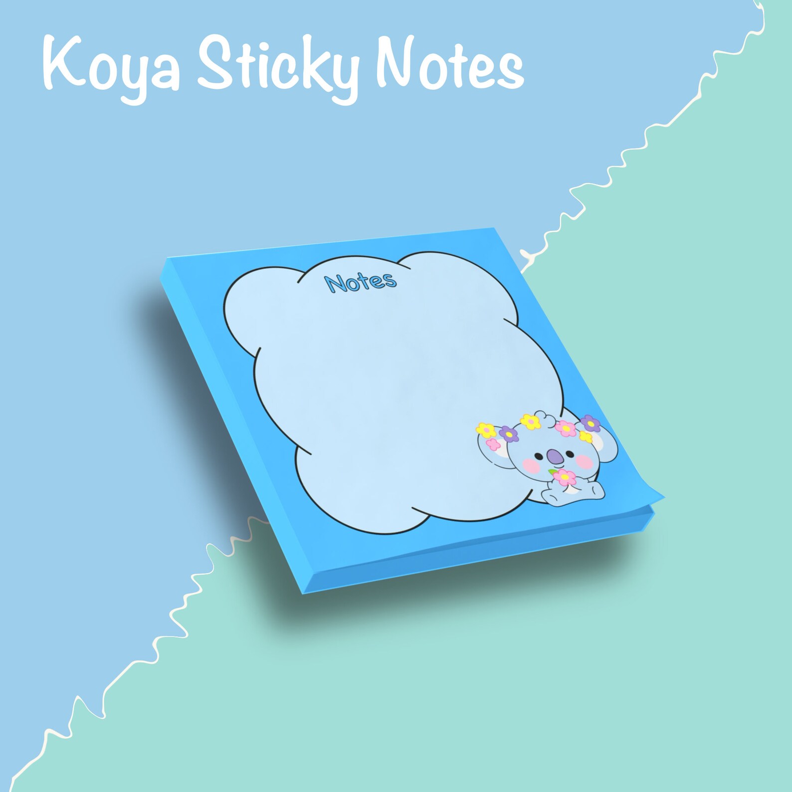 Cute Bts Bt21 Sticky Notes Mini Memo Pad Cute Kawaii Bts Bt21 Notepad ...