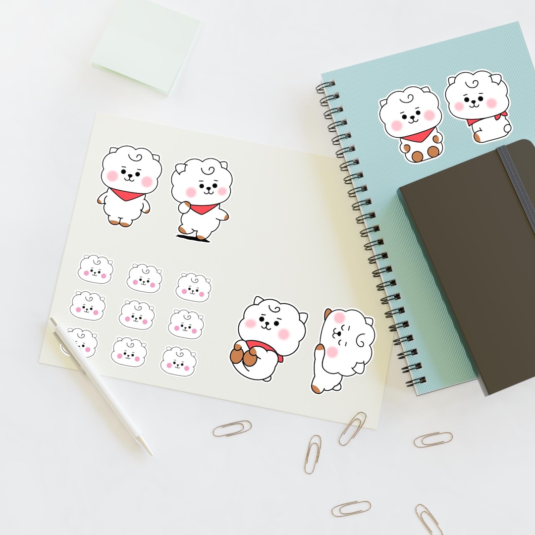 Bt21 Rj Sticker Sheet Bts Journal Planner Phone iPad Laptop Sticker ...