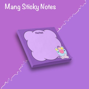 Cute Bts Bt21 Sticky Notes Mini Memo Pad Cute Kawaii Bts Bt21 Notepad ...
