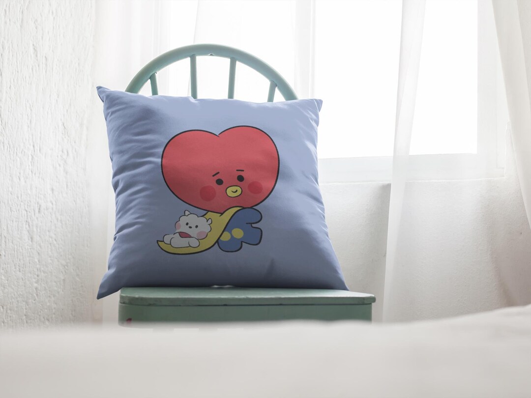 Bt21 Tata Pillow and Pillowcase Kpop BTS Merch Comfort Pillow Set for ...