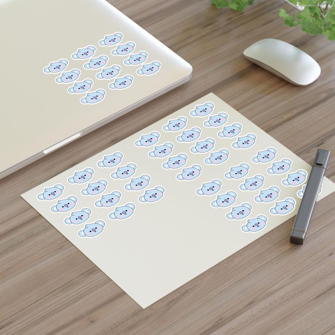 Bt21 Koya Face Sticker Sheet Bts Phone Laptop Stickers Bts Rm Namjoon ...
