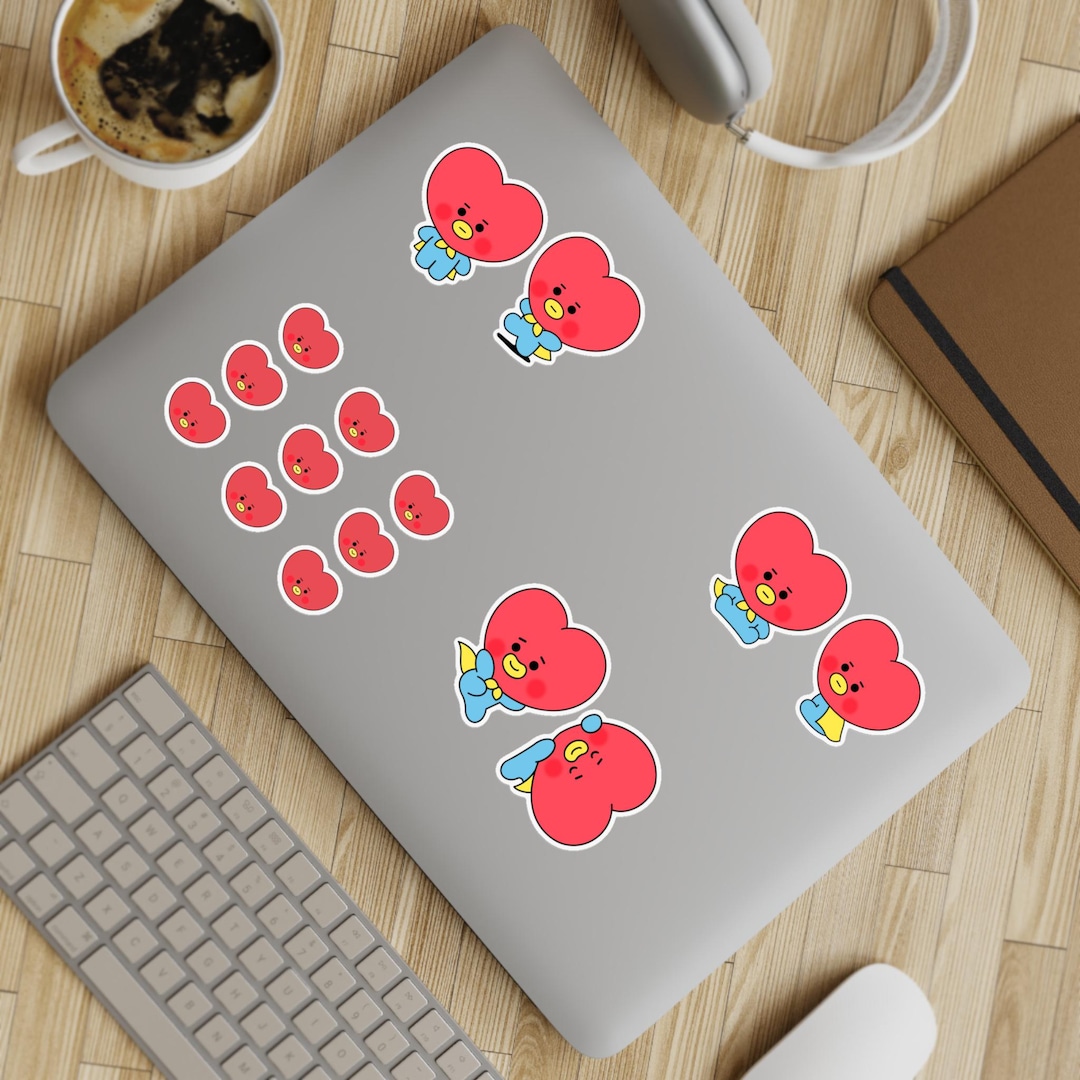 BT21 Tata Stickers | Cute K-pop BTS Army Taehyung V Planner Phone iPad ...