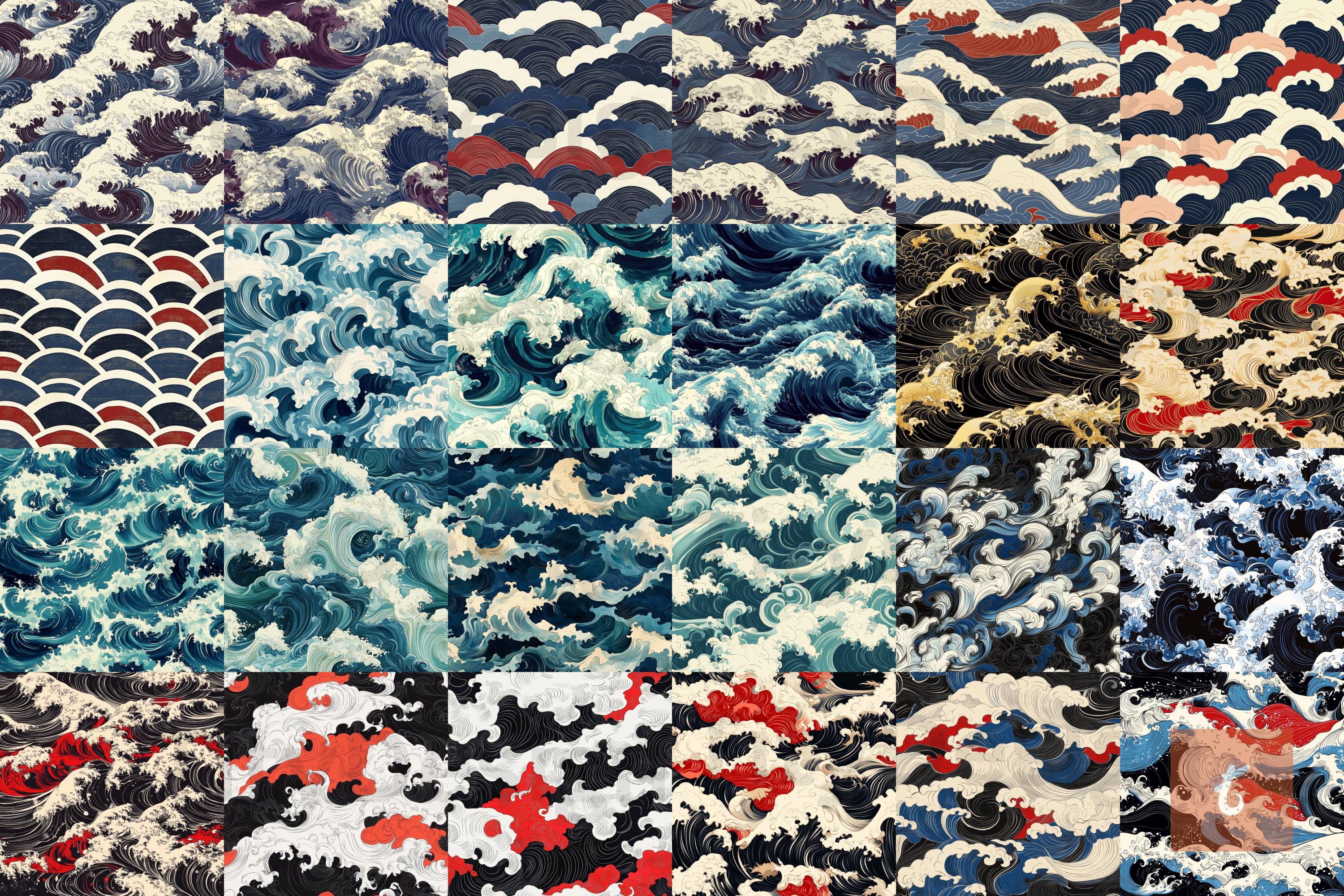 Traditional Japanese Wave, Seamless Pattern, Japanese Art, Traditional ...