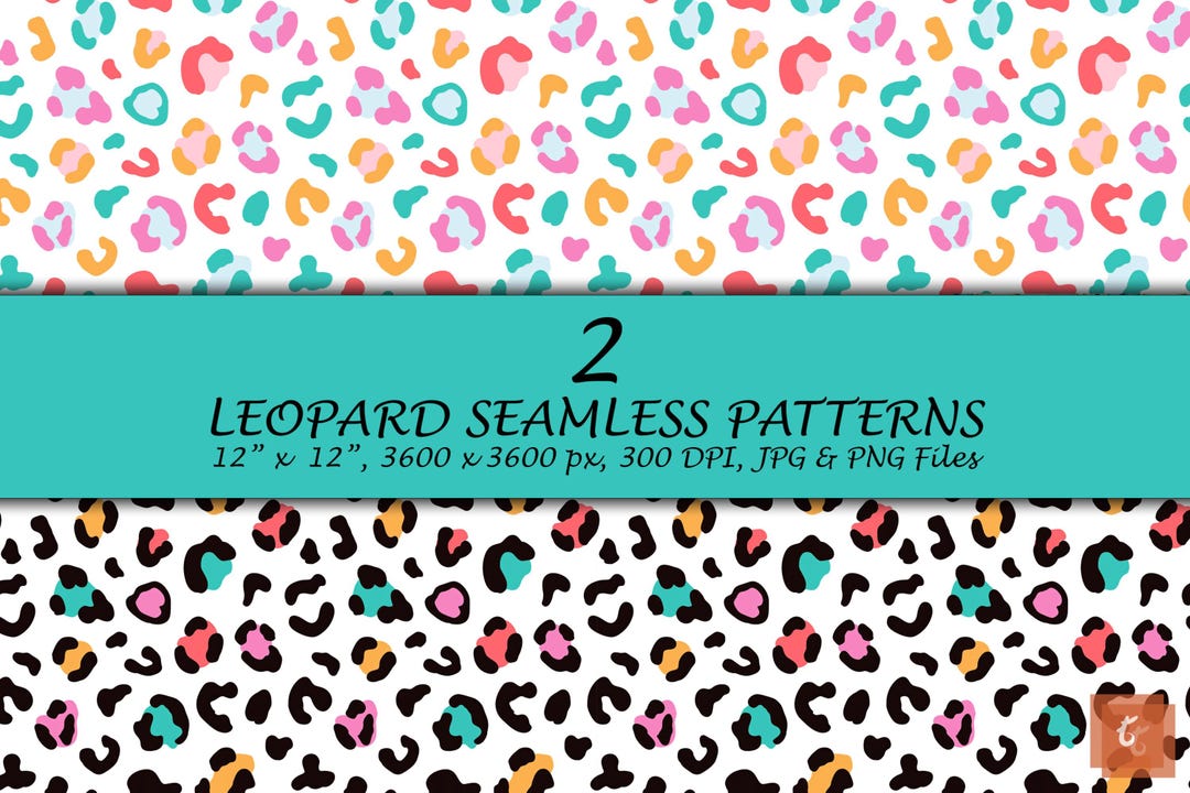 Pastel Leopard Seamless Pattern - Animal Print Seamless - Cheetah ...