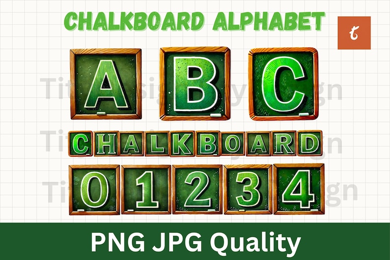 Chalkboard Alphabet Clipart - Chalk Style Letters and Numbers PNG ...