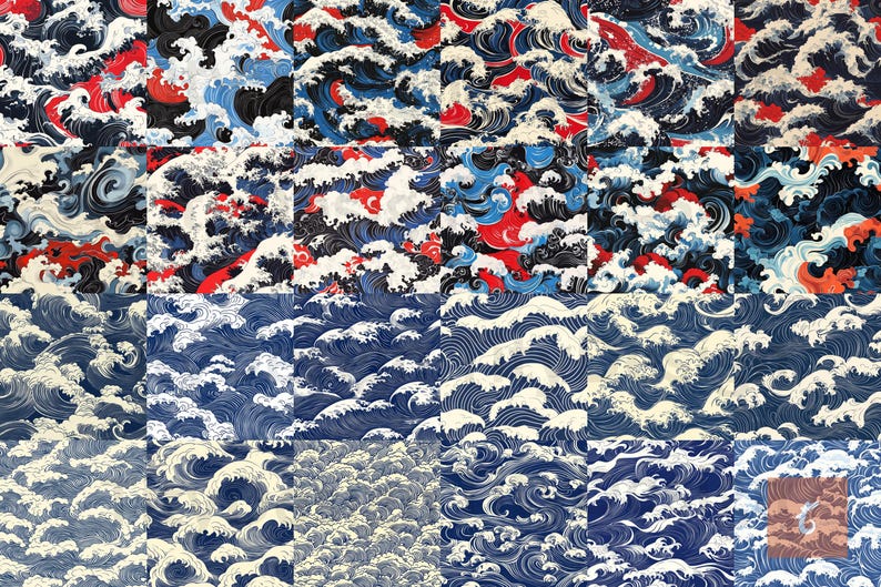 Traditional Japanese Wave, Seamless Pattern, Japanese Art, Traditional ...